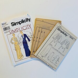 Simplicity 8640 Sewing Pattern, Retro Two Piece Dress Edwardian Downton ...