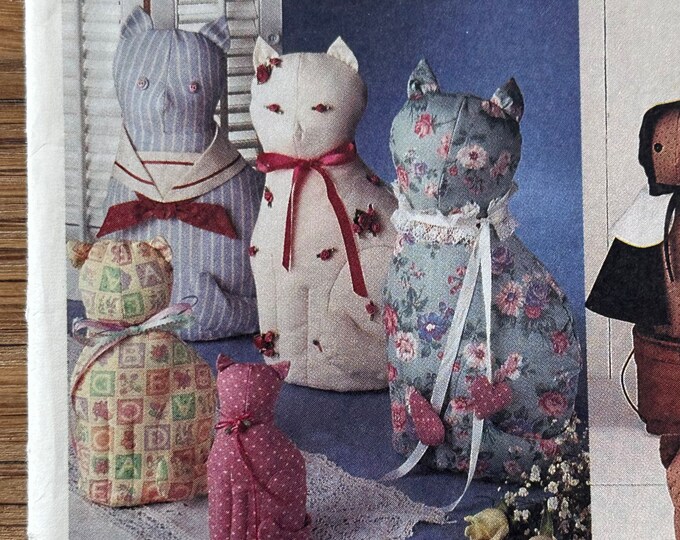 Sew Stuffed Cats, Mccalls 3280 Craft Pattern, Stuffed Cats in 3 Sizes ...