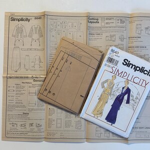 Simplicity 8640 Sewing Pattern, Retro Two Piece Dress Edwardian Downton ...