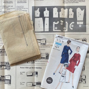 Vintage Sewing Pattern, Vogue 6632 Two Piece Dress and Jacket 1960's ...