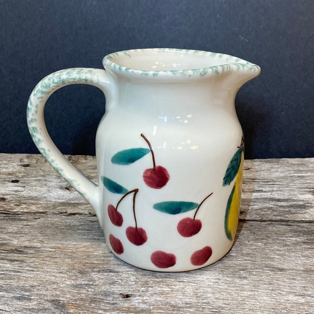 Vintage Hartstone Pottery Pitcher Fruit Salad 32 Oz Pitcher - Etsy
