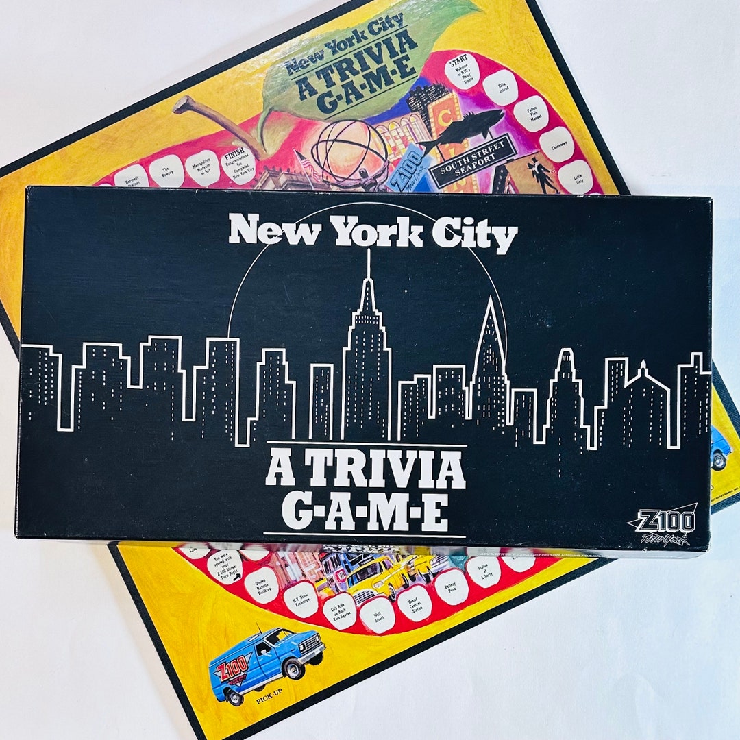 Vintage New York City Trivia Game 1990s Board Game Includes Z100 ...