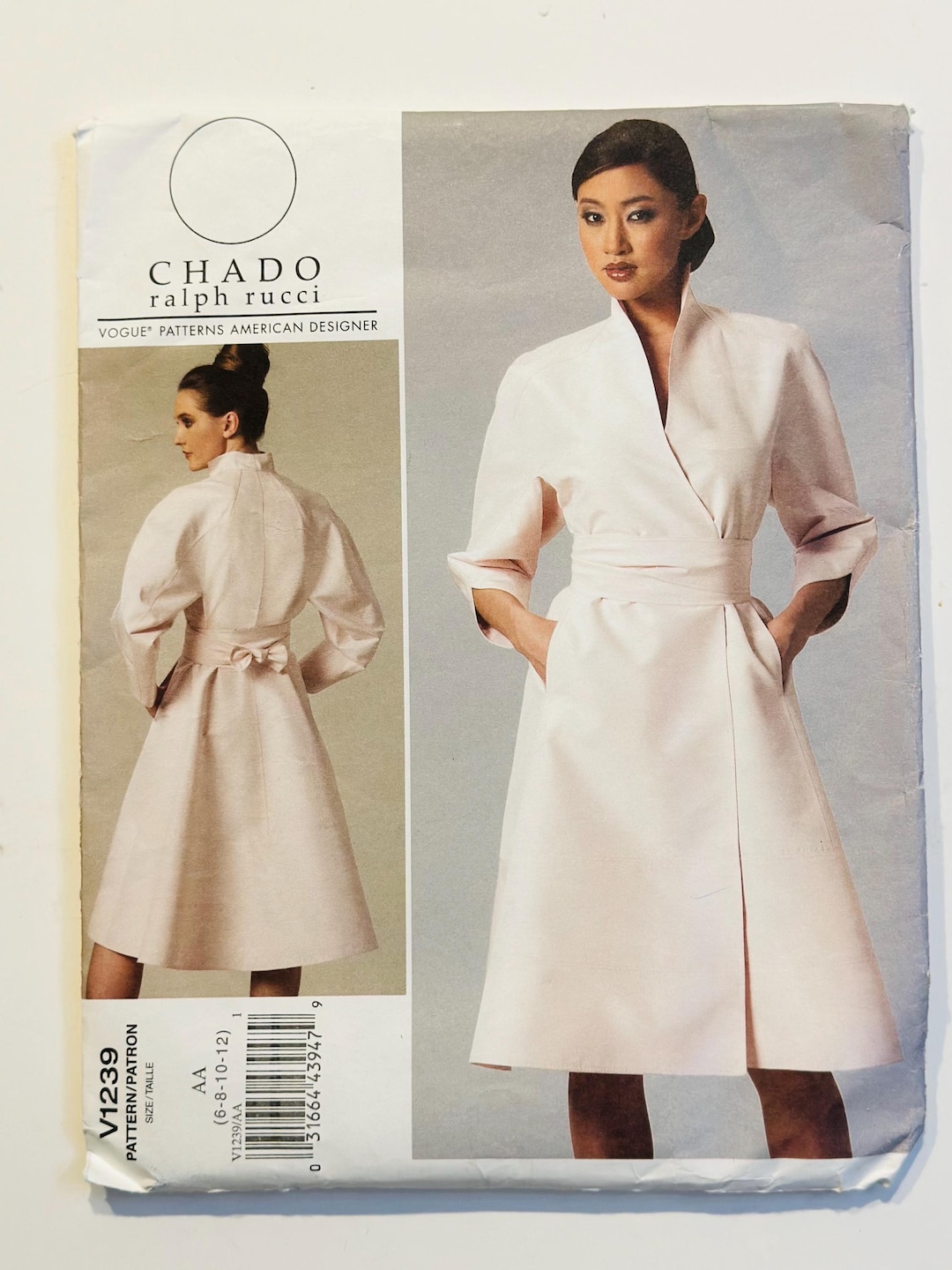 Wrap Dress Sewing Pattern Vogue 1239 by Chado Ralph Rucci UNCUT Sizes 6 ...