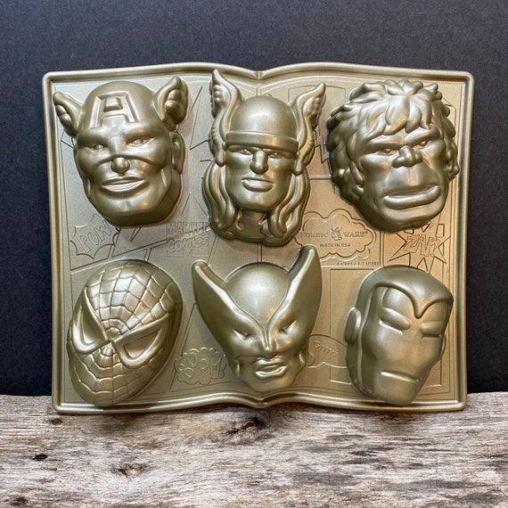 Marvel Superhero Cakelet Pan Nordic Ware Captain America - Etsy