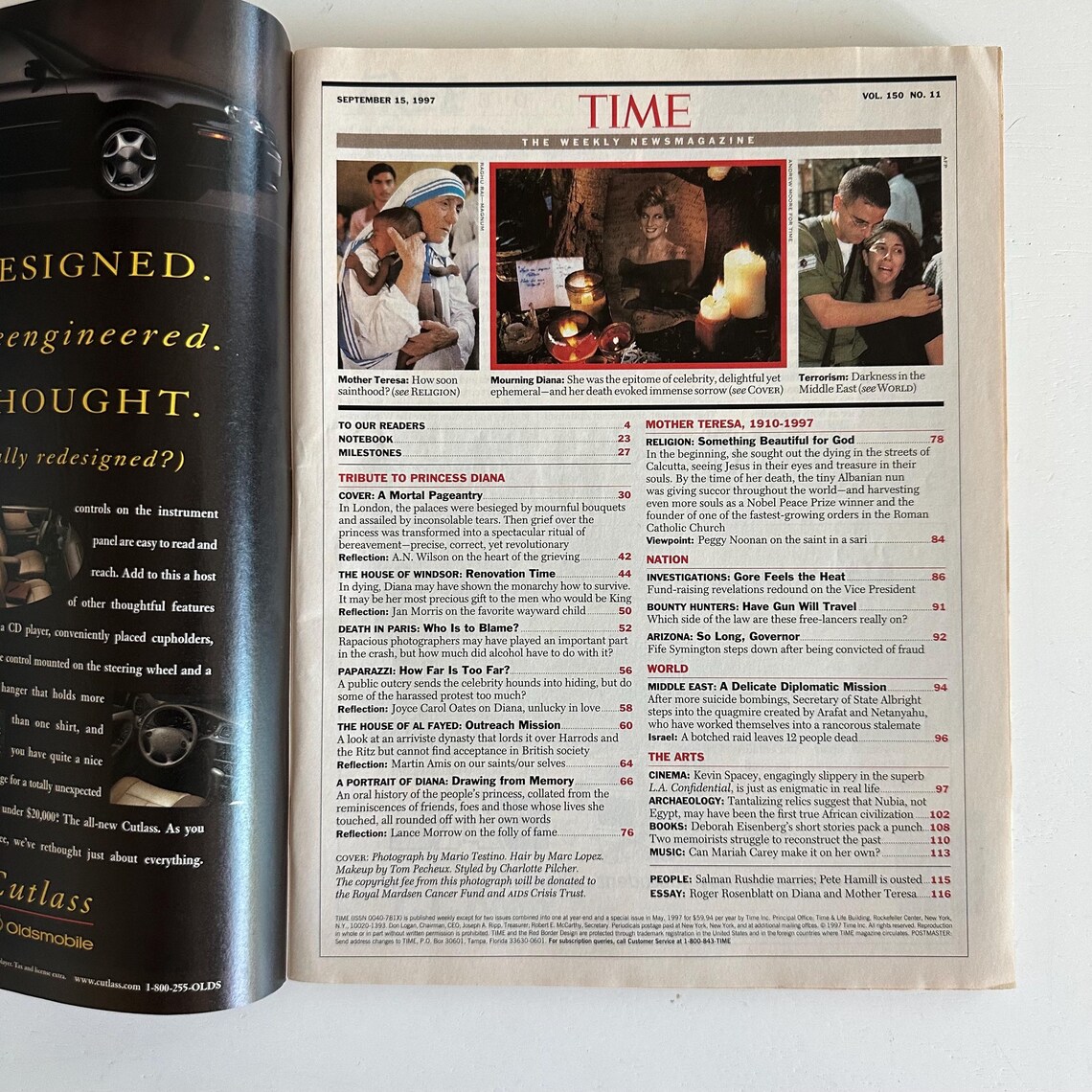 Vintage Time Magazine Princess Dianna Commemorative Issue Dated ...