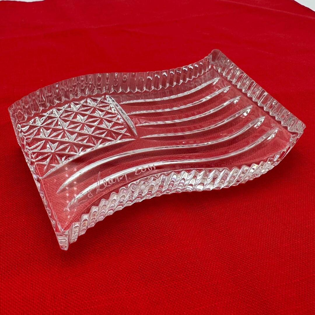 Waterford Crystal American Flag Paperweight – 2001 Signed Jim O’leary ...