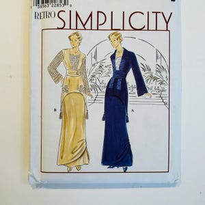Simplicity 8640 Sewing Pattern, Retro Two Piece Dress Edwardian Downton ...