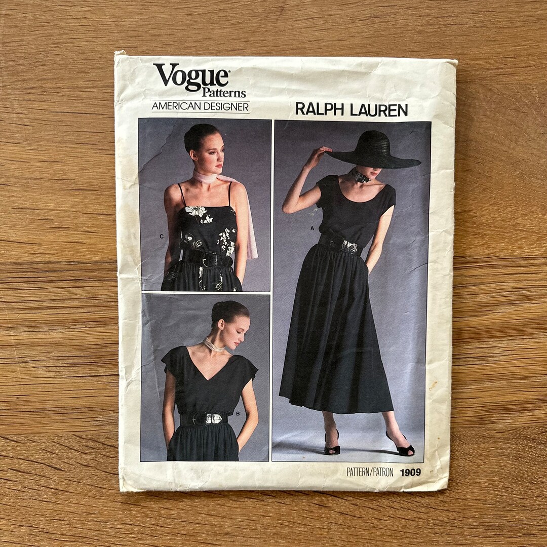 1980's Ralph Lauren Vogue 1909 Pattern American Designer - Etsy
