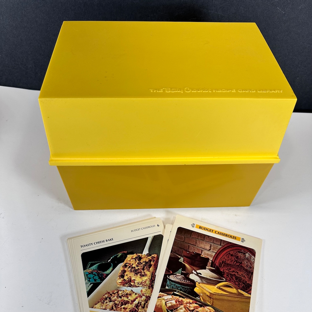 Betty Crocker's Recipe Card Collection Yellow Recipe Box Recipe Cards ...