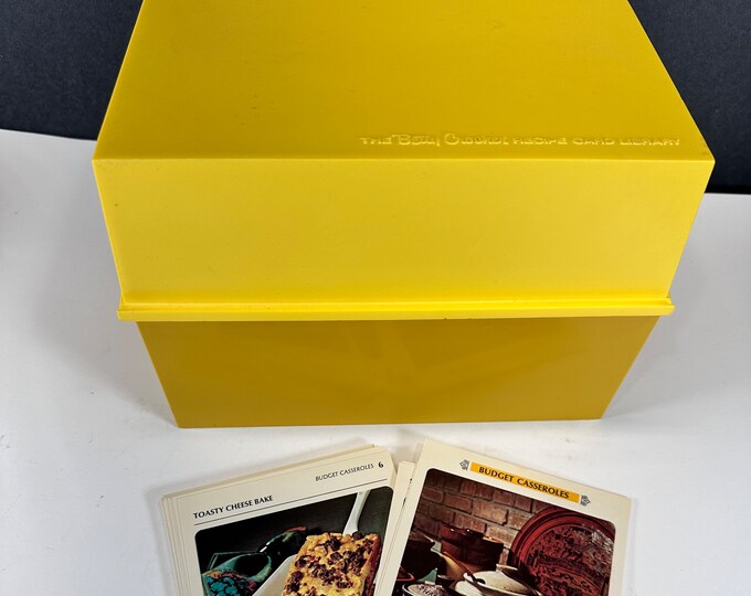 Betty Crocker's Recipe Card Collection Yellow Recipe Box Recipe Cards ...