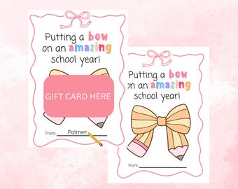 End of Year Teacher Gift Card Holder Printable Teacher Appreciation ...