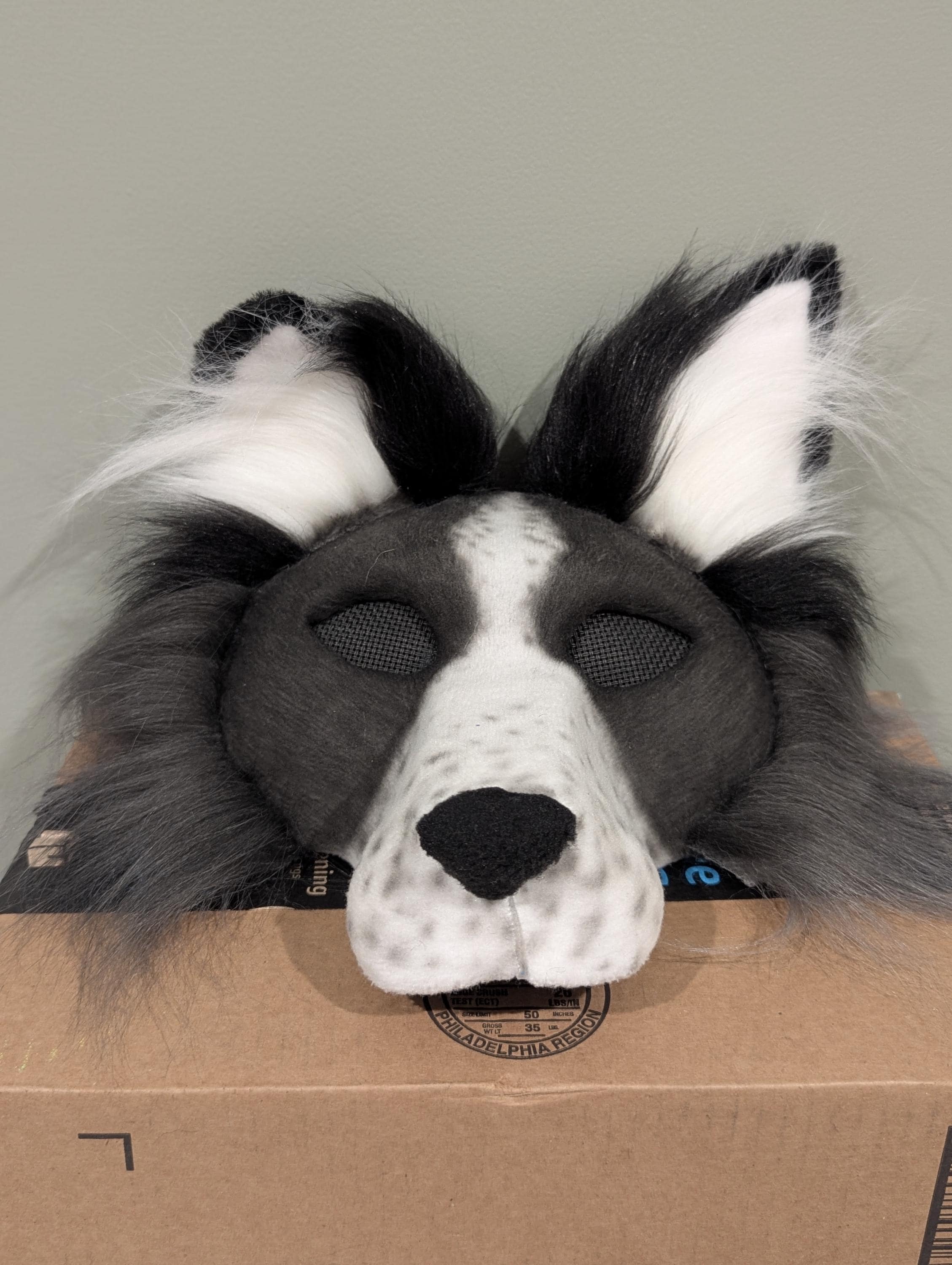 Border Collie Therian Mask / LARP Mask - Etsy