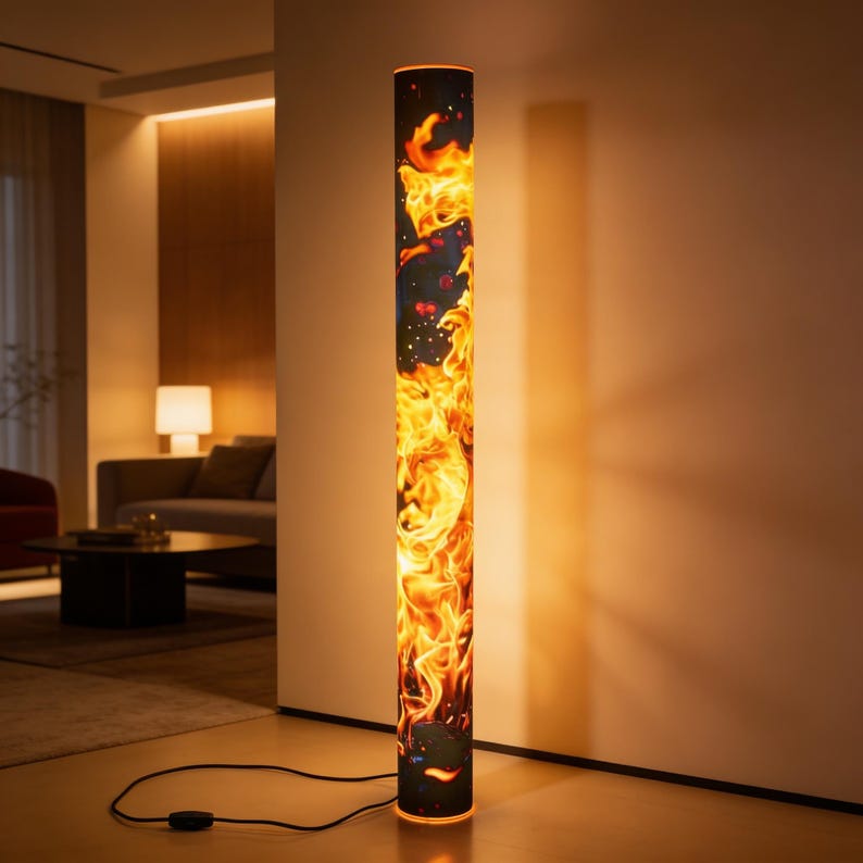 Modern Floor Lamp, Unique Tube Lamp, Funny Home Decor, Statement ...