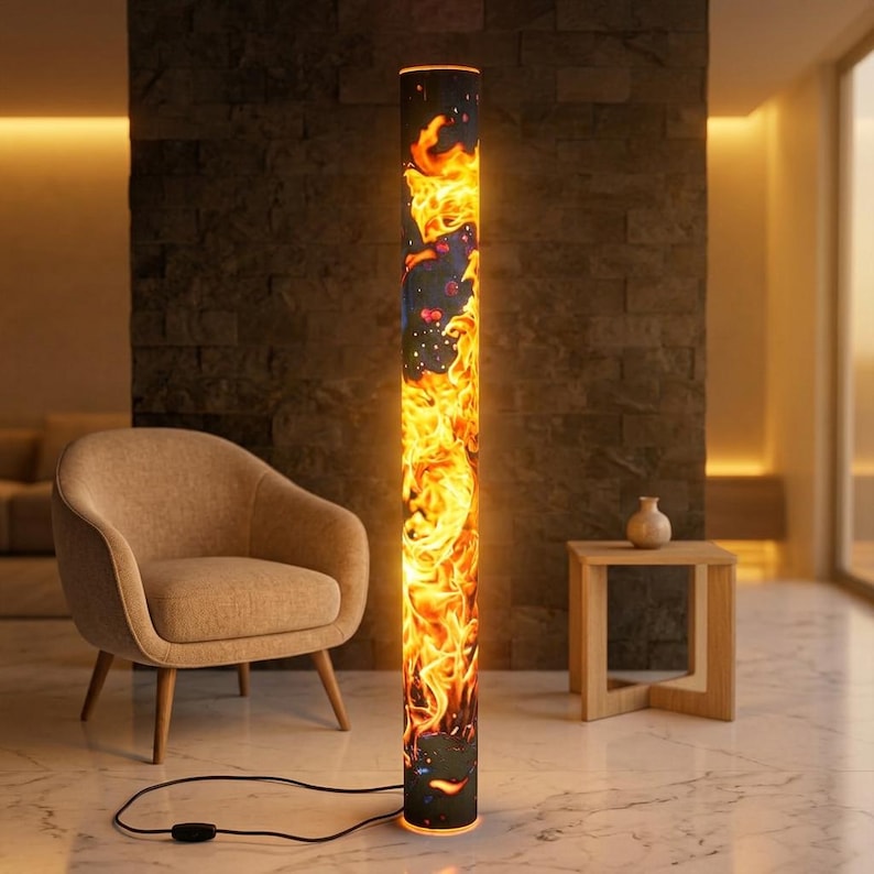 Modern Floor Lamp, Unique Tube Lamp, Funny Home Decor, Statement ...