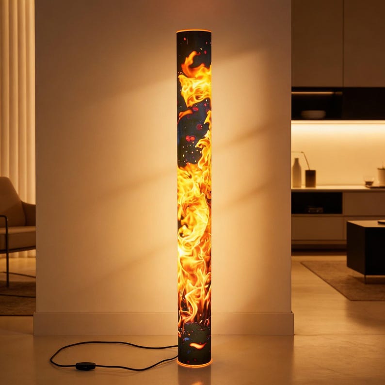Modern Floor Lamp, Unique Tube Lamp, Funny Home Decor, Statement ...