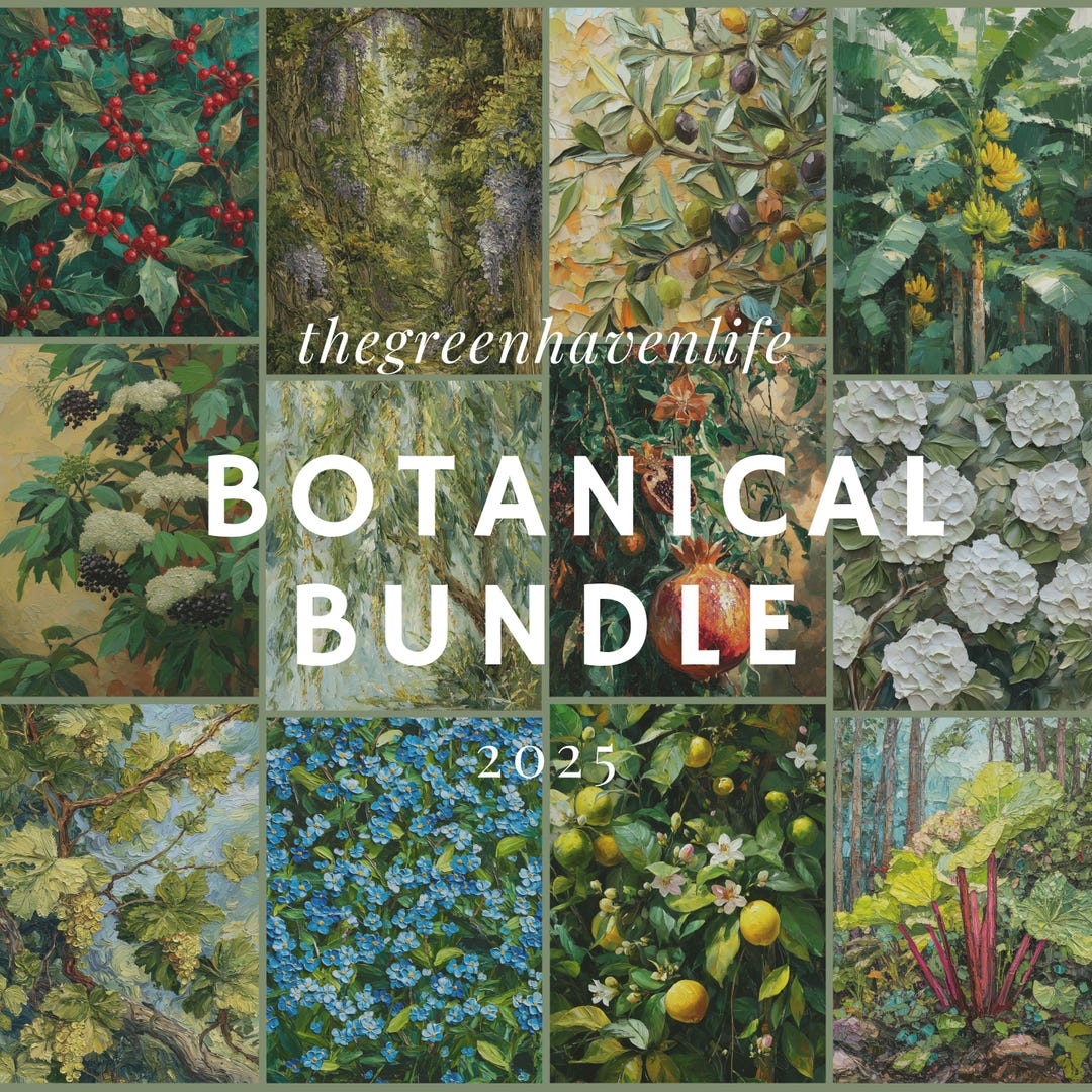 Cottagecore Botanical Print Set – Rustic Home Decor (digital Download ...