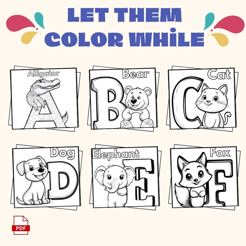 Coco Wyo A to Z Animal Alphabet Coloring Pages – Educational & Fun ...