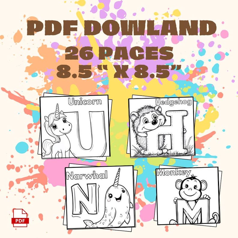 Coco Wyo A to Z Animal Alphabet Coloring Pages – Educational & Fun ...