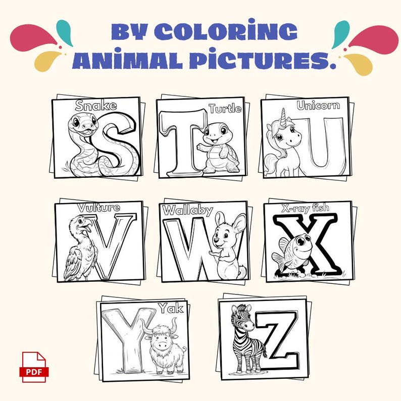 Coco Wyo A to Z Animal Alphabet Coloring Pages – Educational & Fun ...