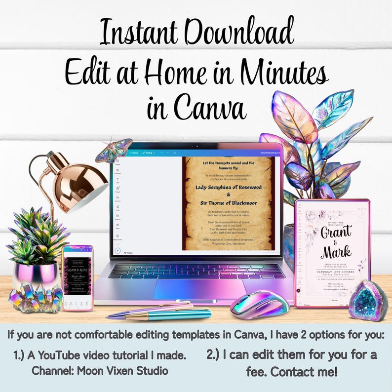 Printable Engagement Invitation Template – Steampunk Clockwork Theme ...