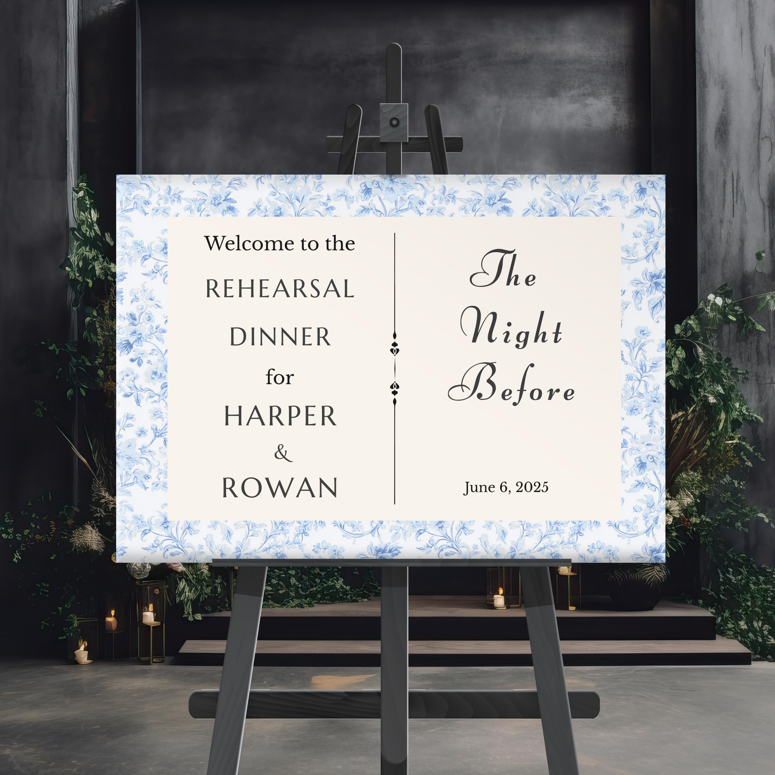Victorian Rehearsal Dinner Welcome Sign Template | MMV010 | Tea Party ...