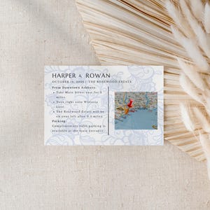 Victorian Tea Party Wedding Directions Map Card Template | Printable ...