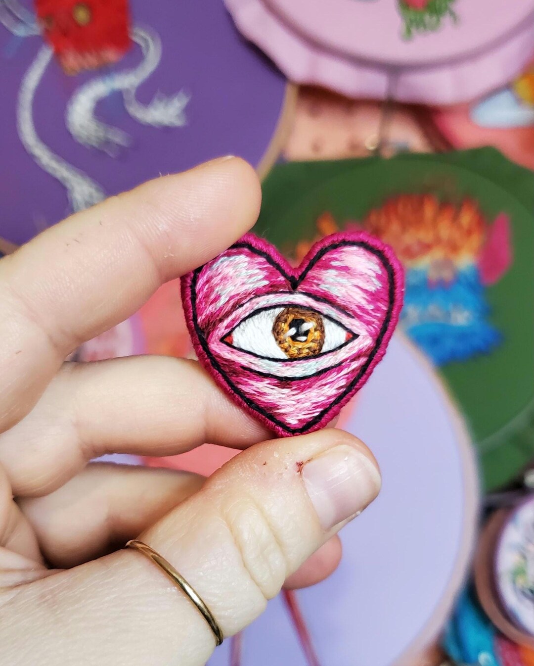 Heart Eye Patch - Magenta - Etsy