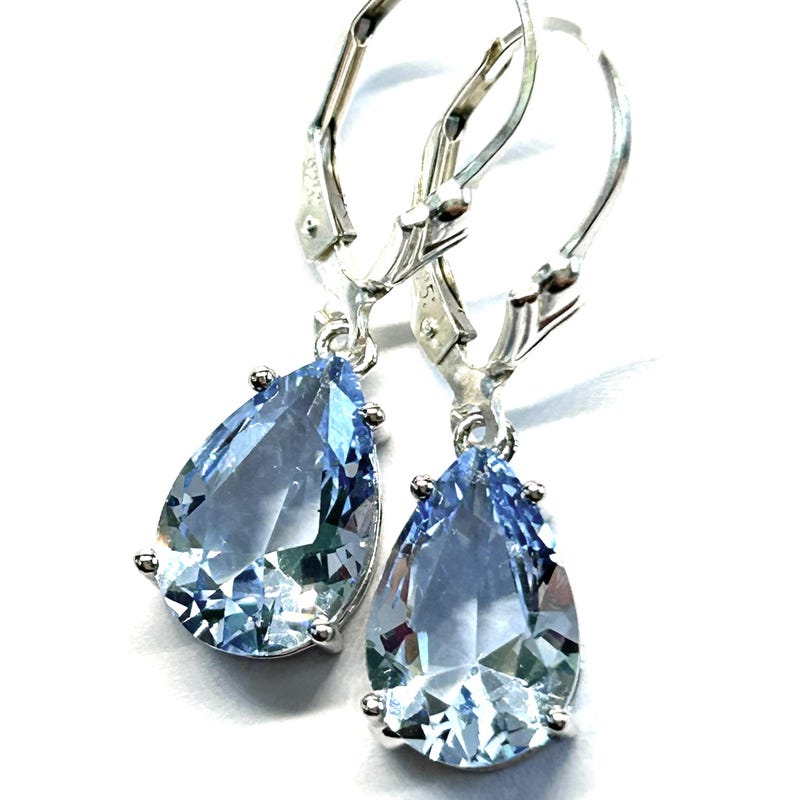 Ice Blue Earrings - Etsy