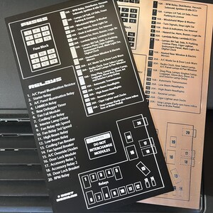 Delorean Fuse and Relay Bank Legend - XL - Etsy