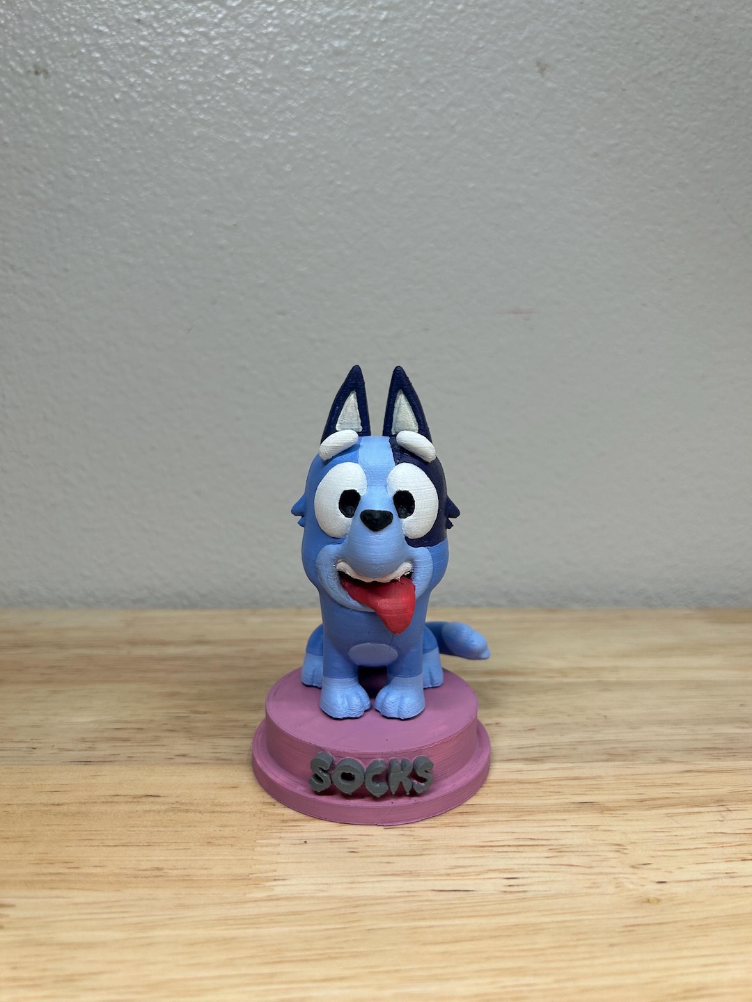 Bluey Statue Featuring Socks • Bluey Figurine - Etsy