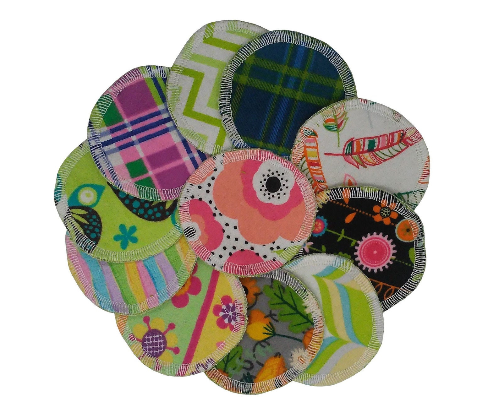 Cotton Flannel/terry Cloth Facial Rounds Set of 12 20 30 - Etsy