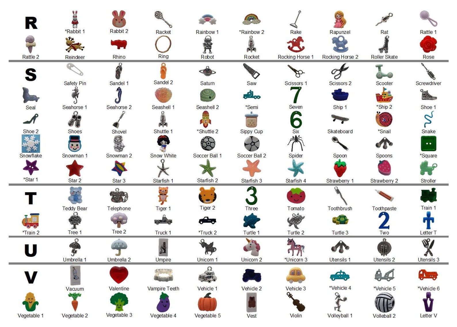 Montessori Alphabet Objects - Phonetic Objects, Great for Alphabet ...