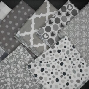 Ladies Gray and White Flannel Handkerchiefs - Set of 5 - Mother's Day ...