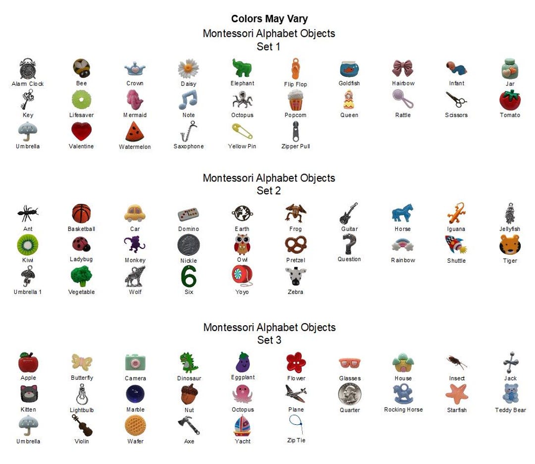 Montessori Alphabet Objects Phonetic Objects, Great for Alphabet Object ...