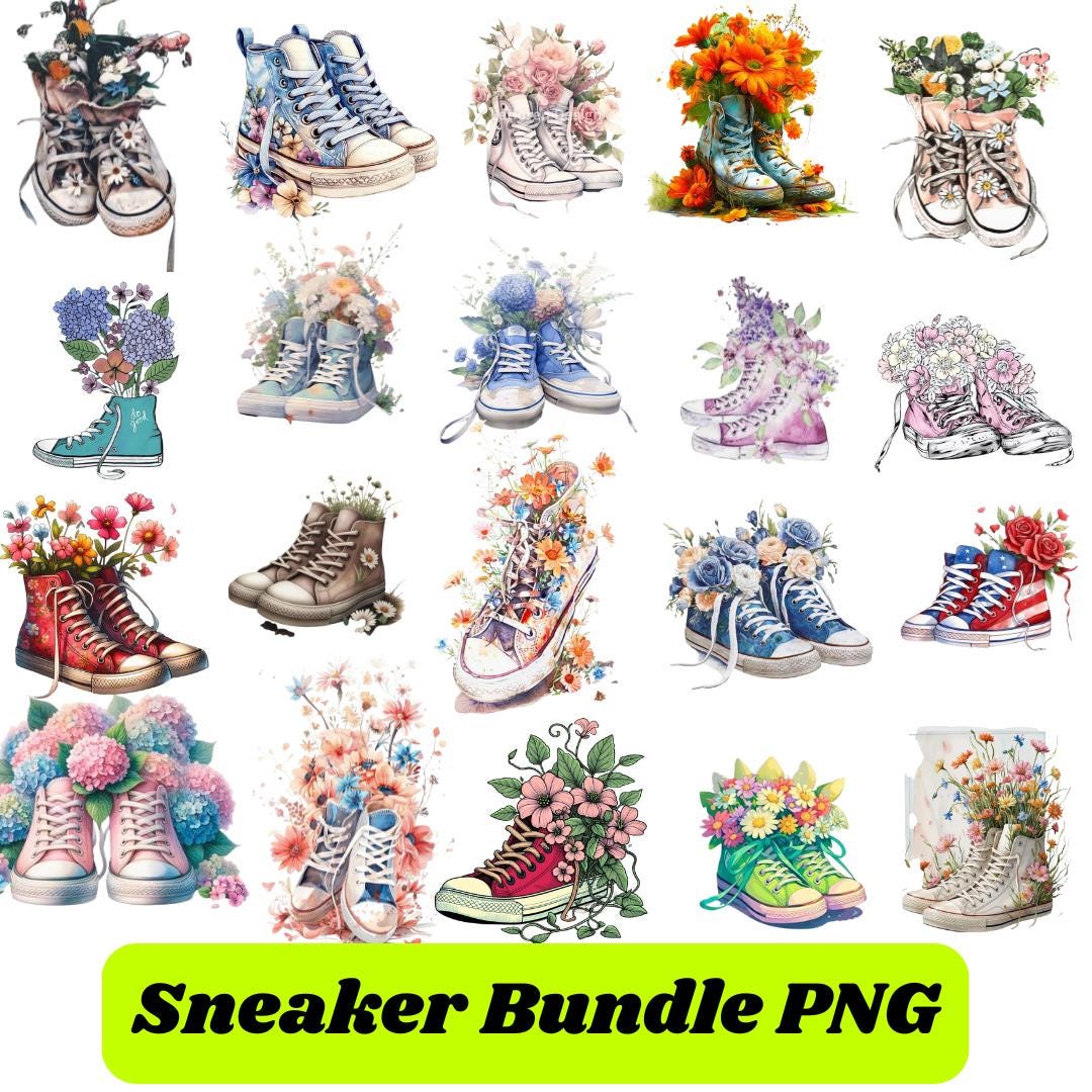 Sneaker Bundle PNG – Shoe Clipart Set | Transparent Background ...
