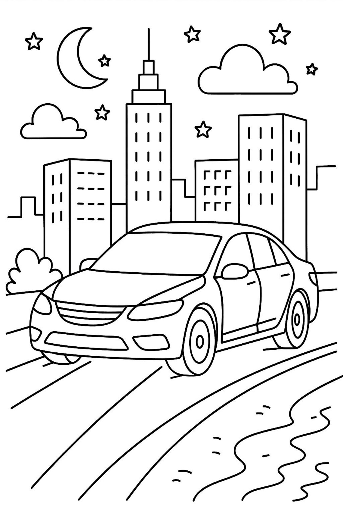 Cars Coloring Book: 40+ Printable Pages, Fun DIY Art (PDF Download) - Etsy