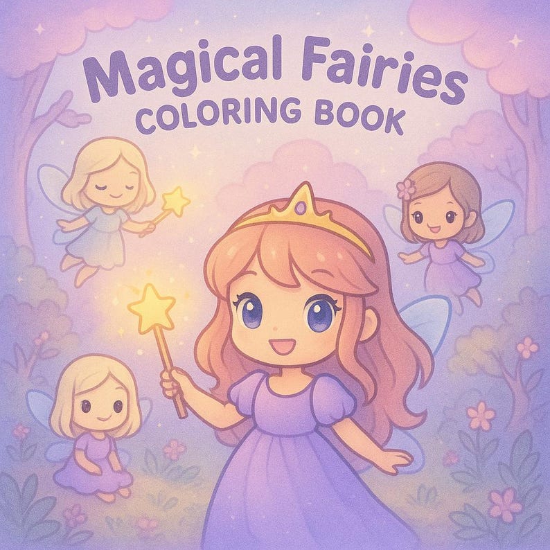 40 Printable Coloring Pages | Digital Coloring Book for Kids & Adults ...