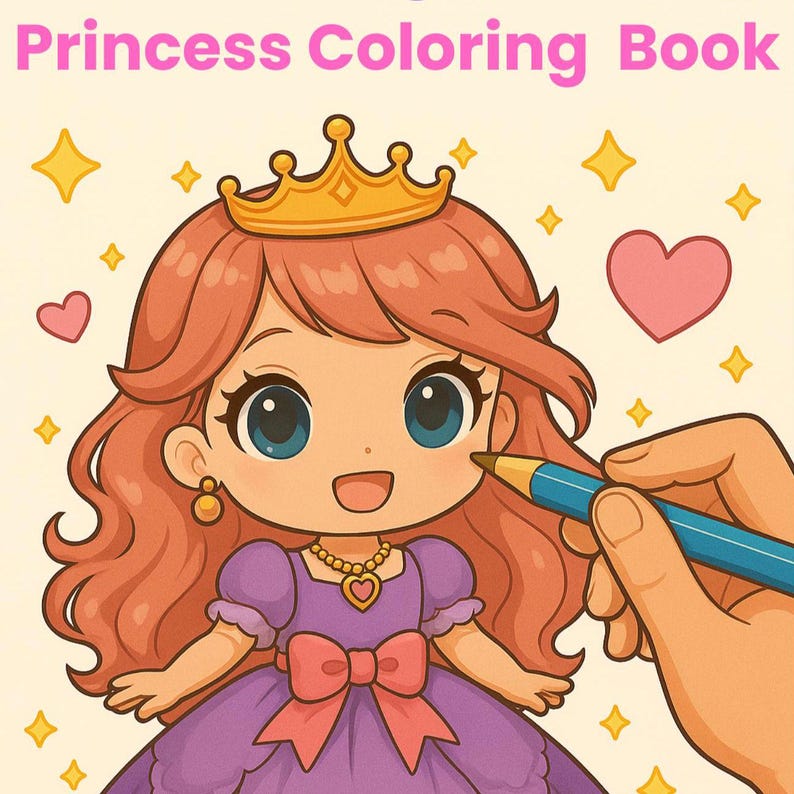 Personalized Princess Coloring Book for Girls – Custom Name Gift ...