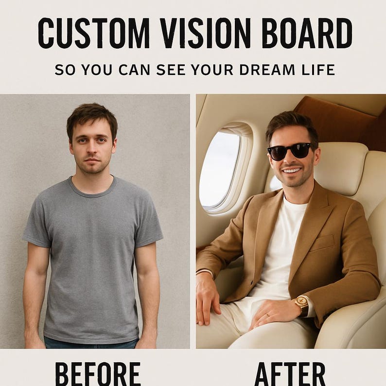 Personalized Dream Life Vision Board: Custom Photo Collage Print - Etsy