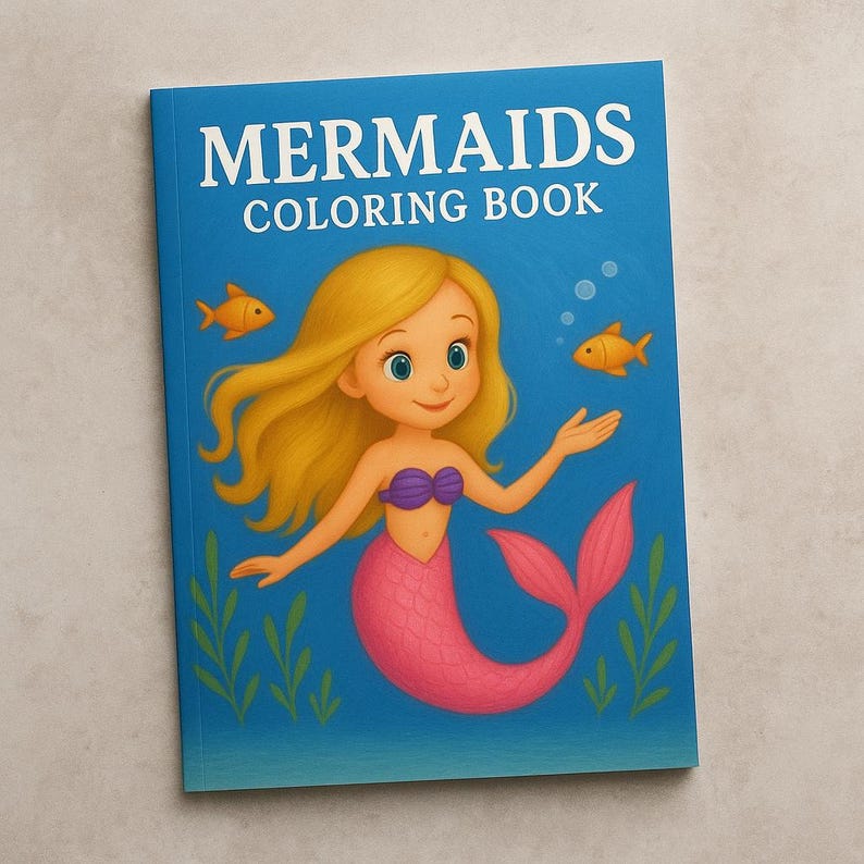 Personalized Mermaid Coloring Book: Custom Name Gift for Girls - Etsy