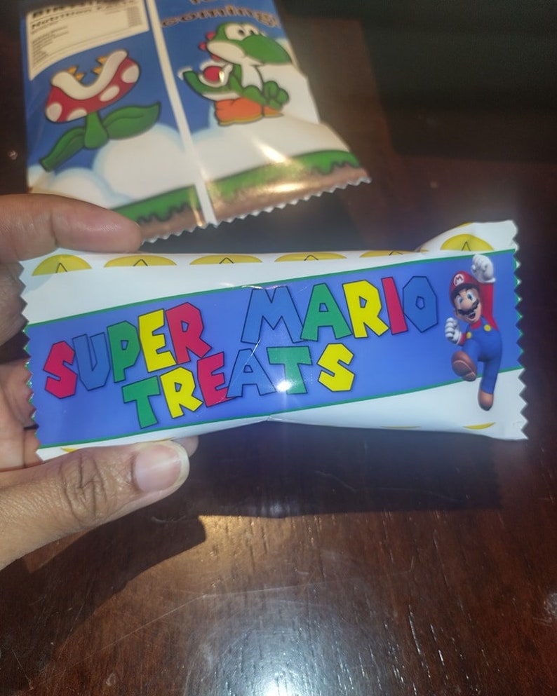 Super Mario Party Favor Set. Digital Download. Treat Wrappers. Mario ...