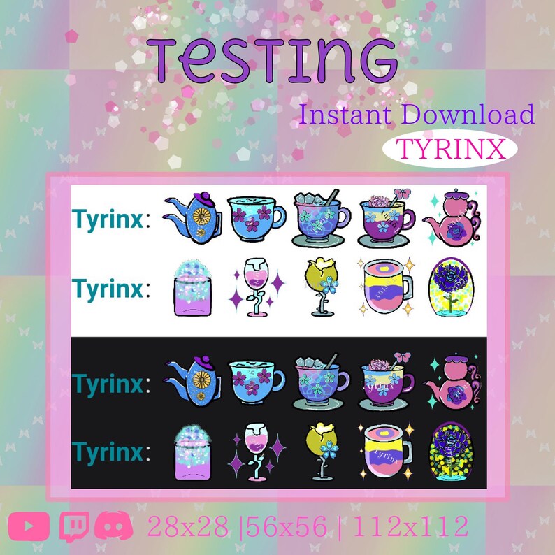 Kawaii Tea Evolution Sub Badges – Cute Tea Cup Twitch & Discord Icons ...