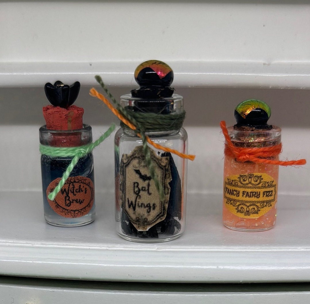 OOAK Miniature Potions for Your Witch or Halloween Dollhouse: Fancy ...