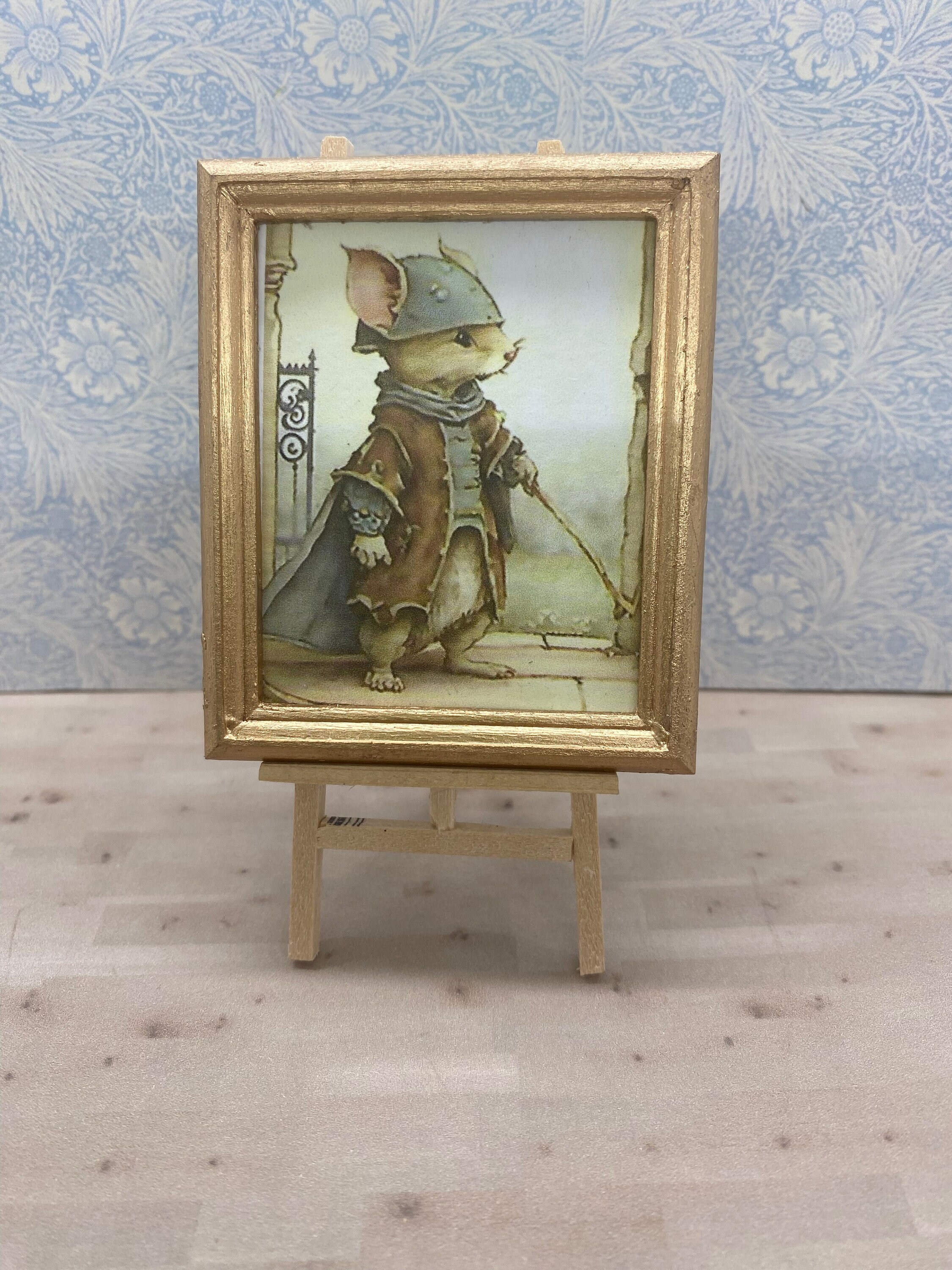 Charming Mouse in Long Coat and Cap Miniature Framed Print, Fantasy ...