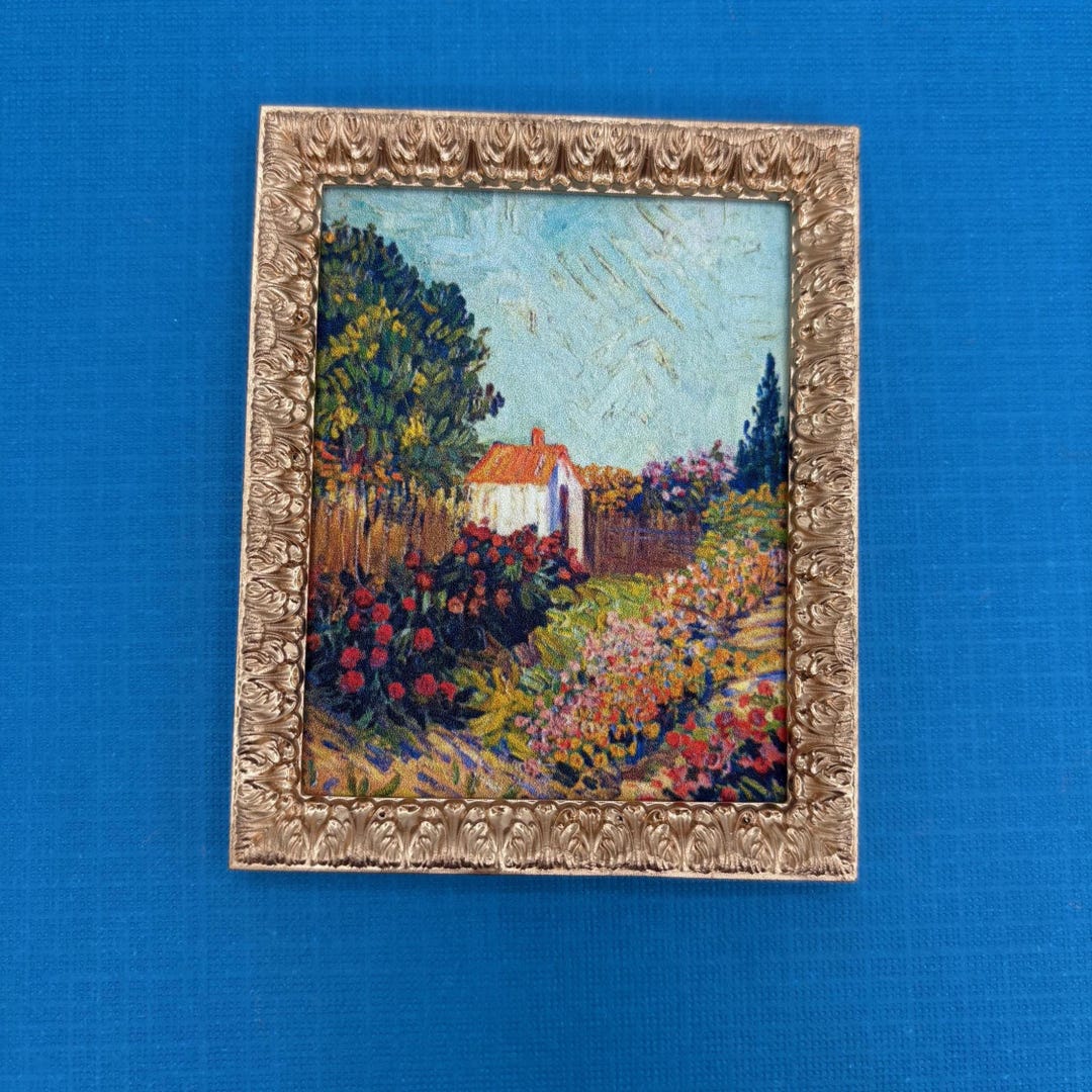 Vincent Van Gogh French Landscape With Cottage Miniature Print ...