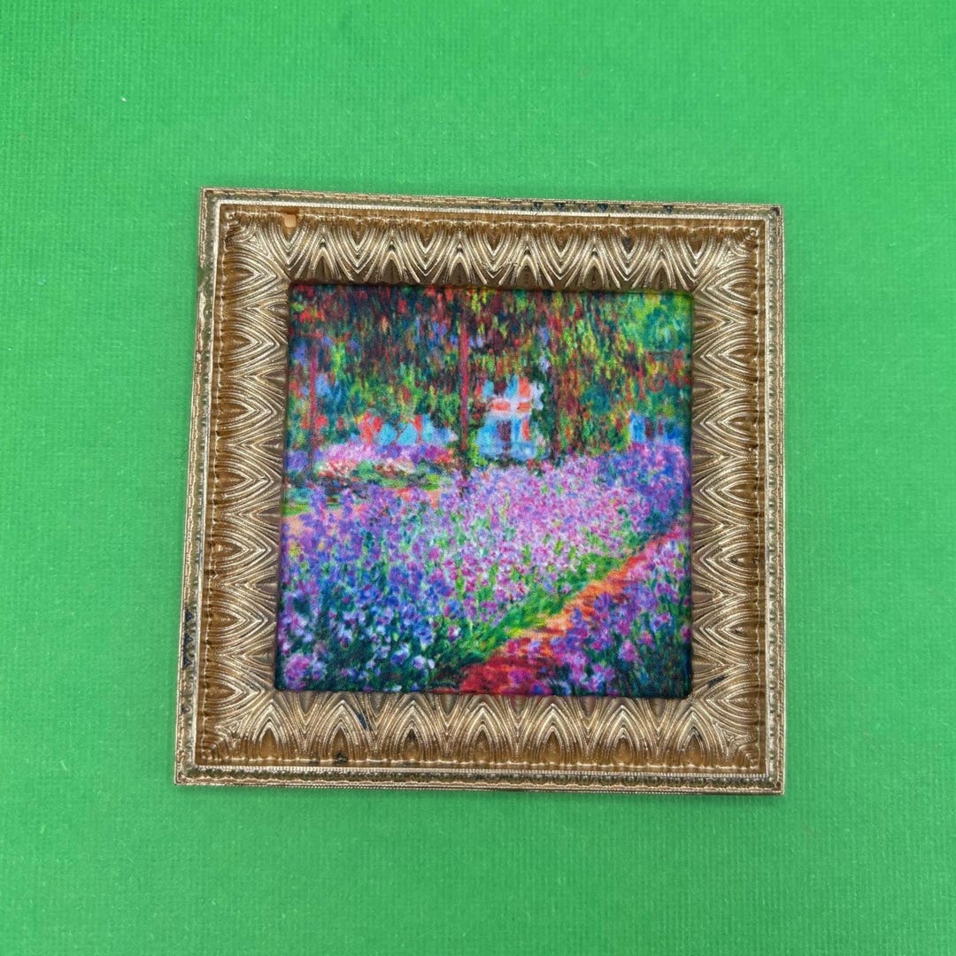 Claude Monet's the Artist's Garden at Giverny Miniature Framed Print ...