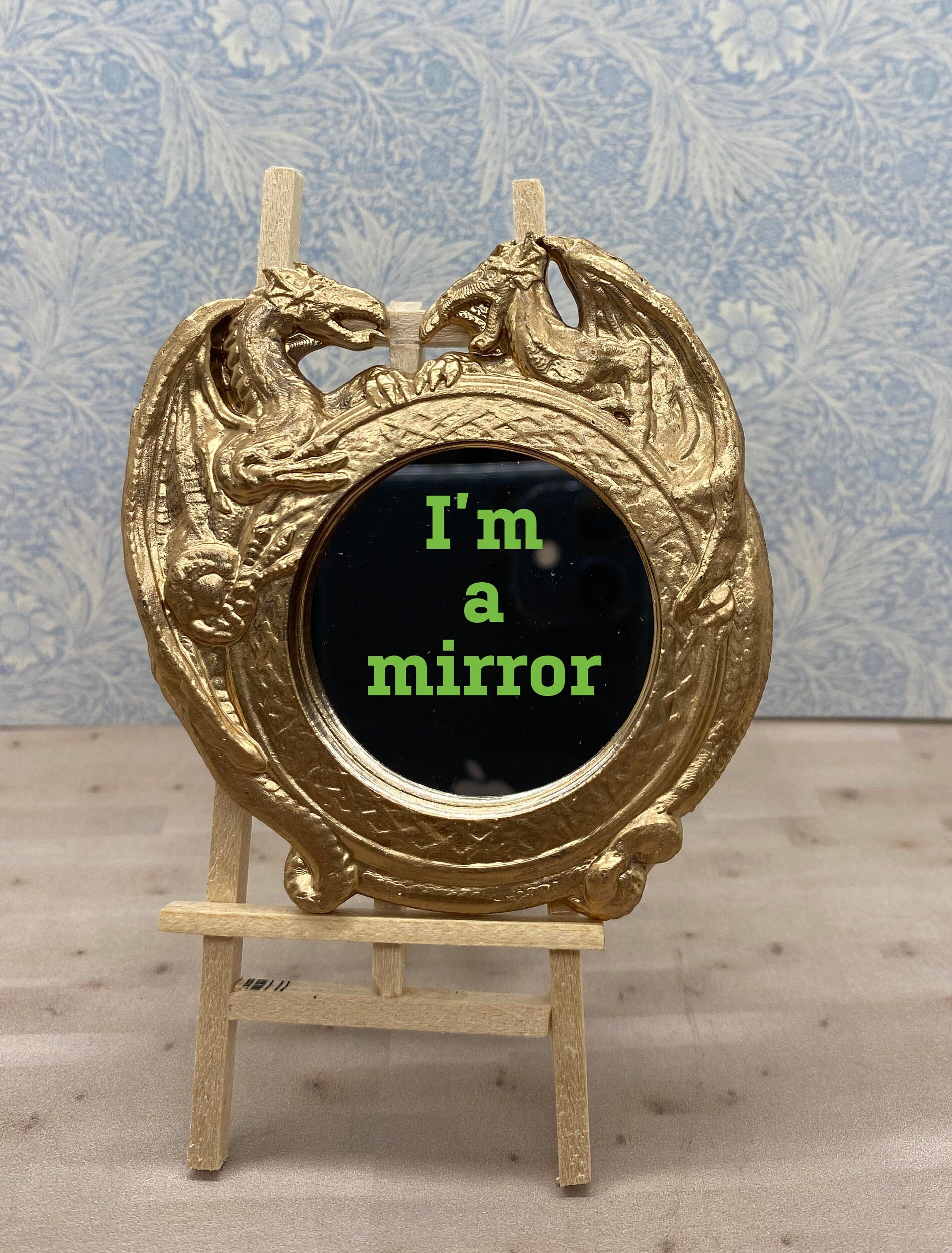 Fantastic Dragon Mirror for Your Castle Dollhouse, Miniature Dragon ...