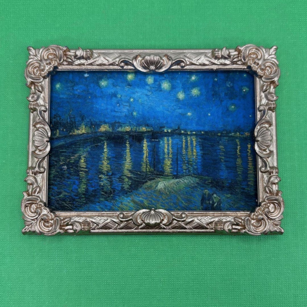 Miniature Starry Night Picture Over the Rhone by Vincent Van Gogh ...
