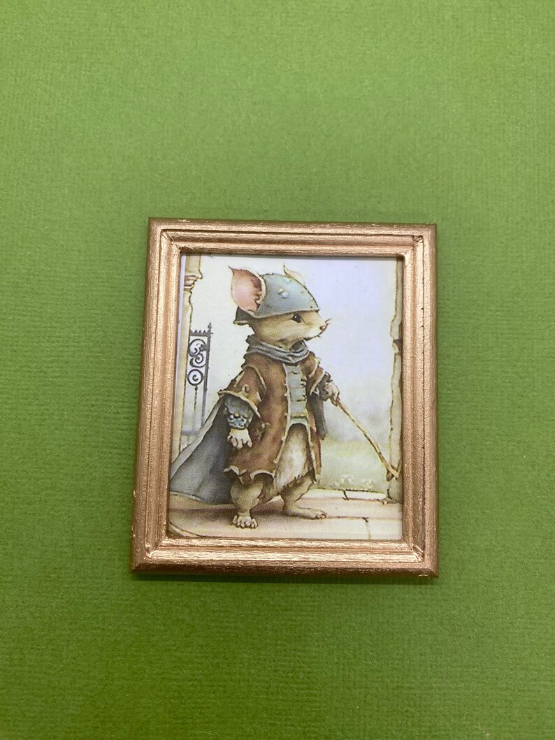 Charming Mouse in Long Coat and Cap Miniature Framed Print, Fantasy ...