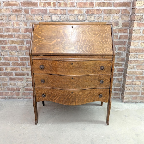 Antique Drop Front Secretary Desk - Etsy